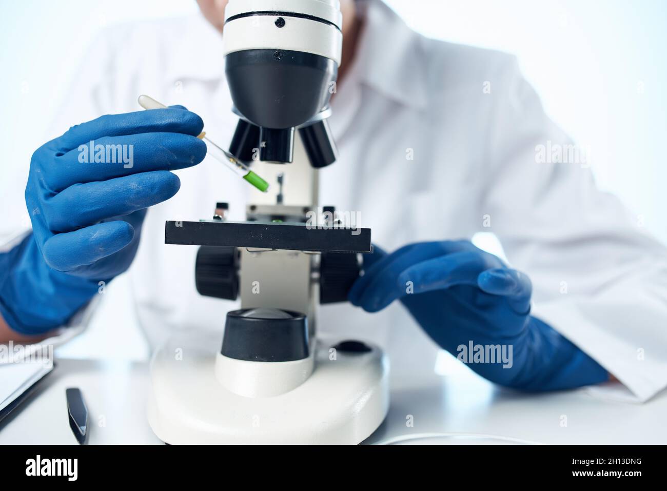 female doctor research biology ecology experiment isolated background ...