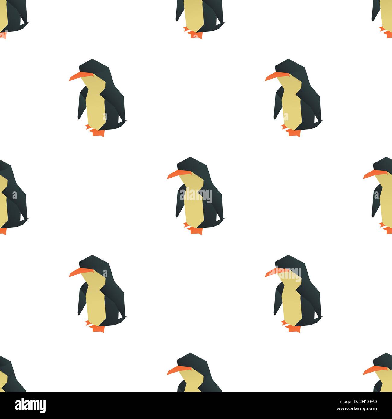 Origami penguin pattern seamless background texture repeat wallpaper ...