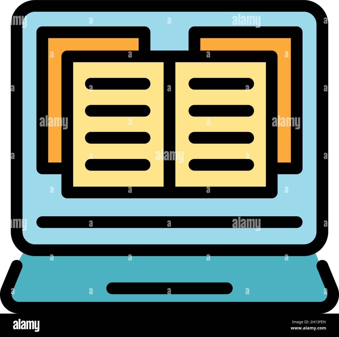 Electronic catalog icon. Outline electronic catalog vector icon color ...
