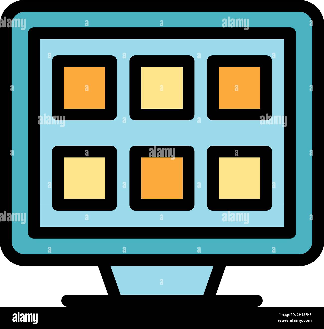 Electronic folders icon. Outline electronic folders vector icon color ...