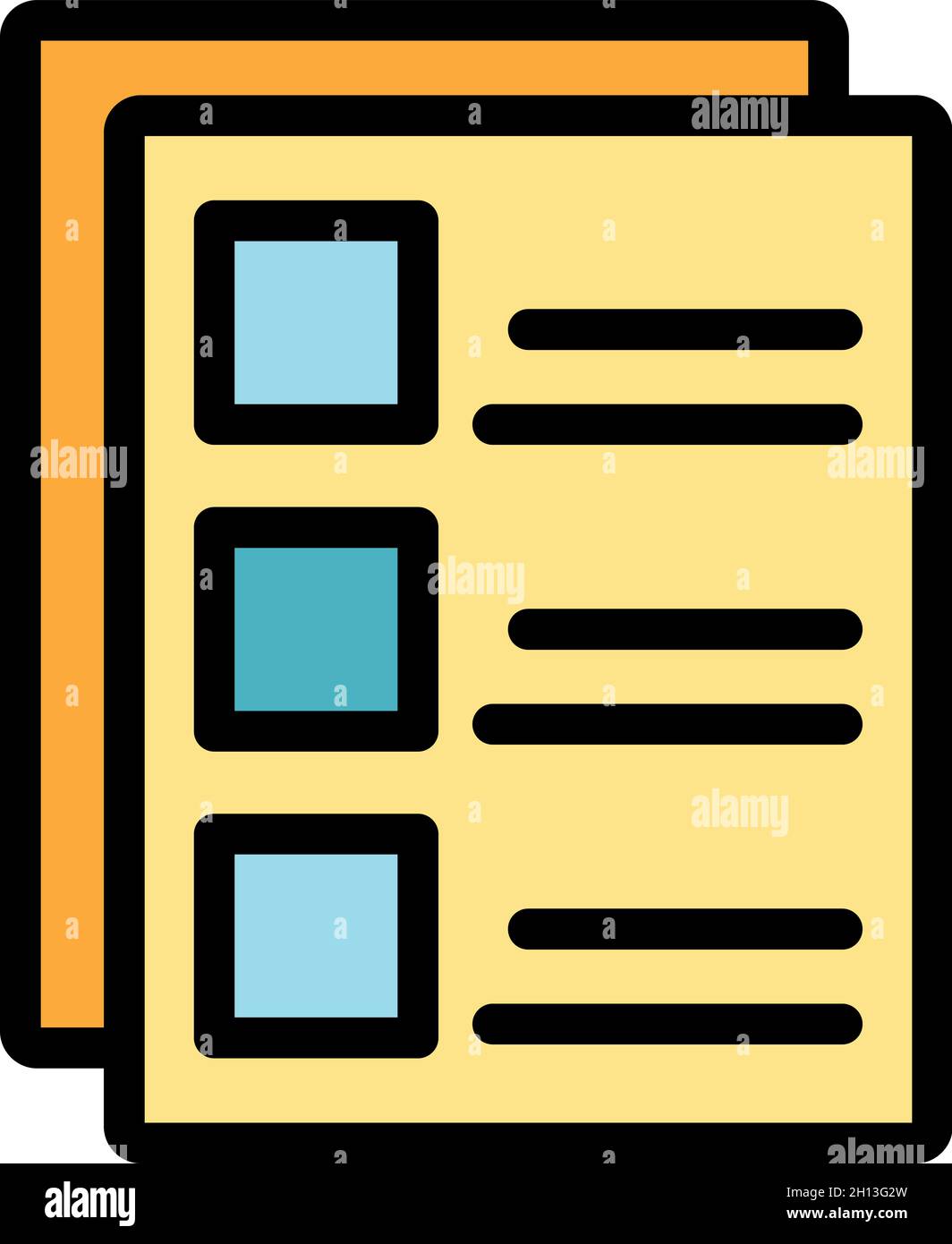 Digital documents icon. Outline digital documents vector icon color ...