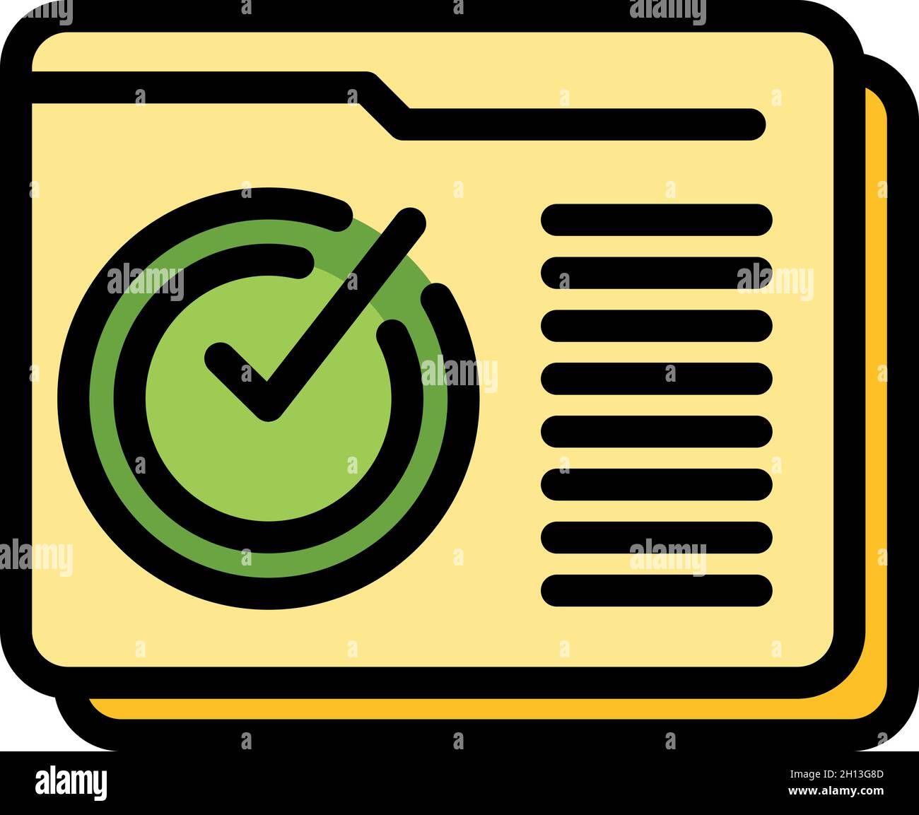 Assistance done icon. Outline assistance done vector icon color flat ...