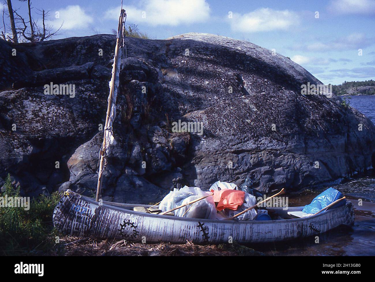 Canoe tour on Lake Huron in Ontario Stock Photo - Alamy