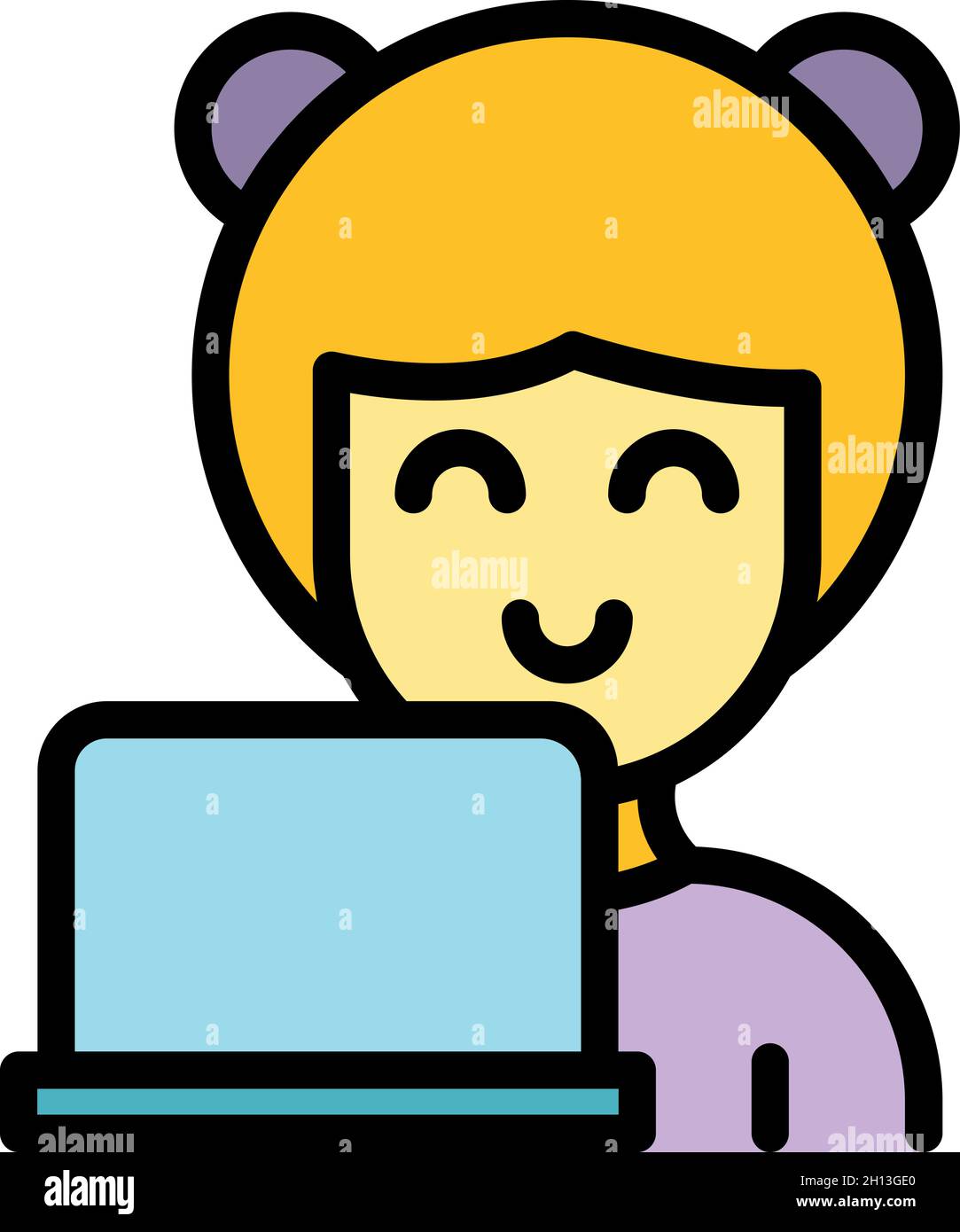 Customer care assistant icon. Outline customer care assistant vector ...