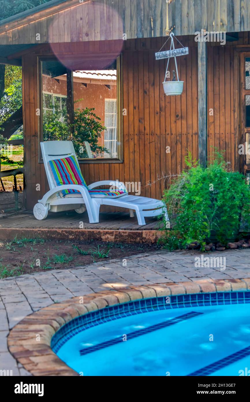 Typical south African garden in the backyard Stock Photo - Alamy