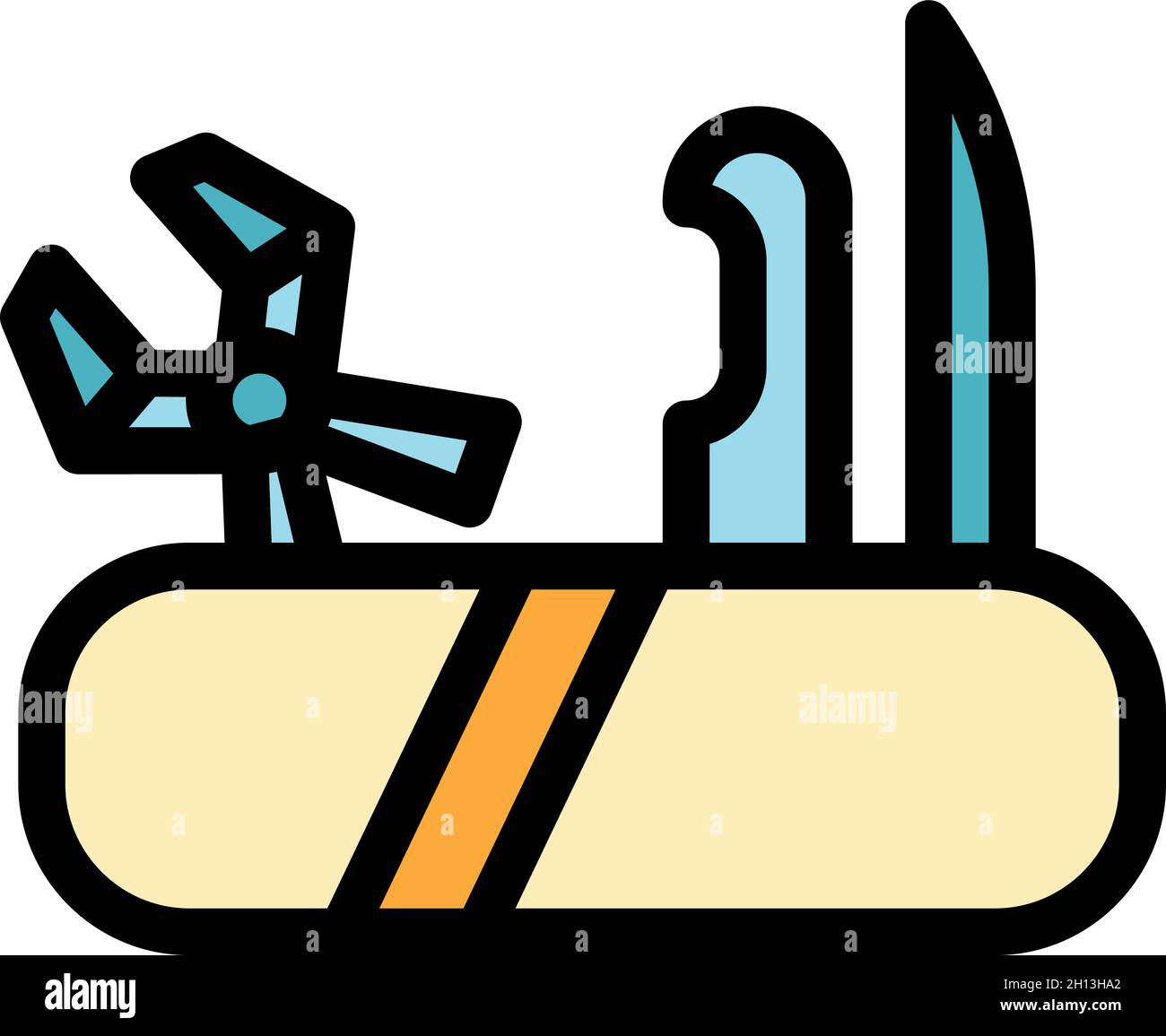 Multitool pocket icon. Outline Multitool pocket vector icon color flat ...