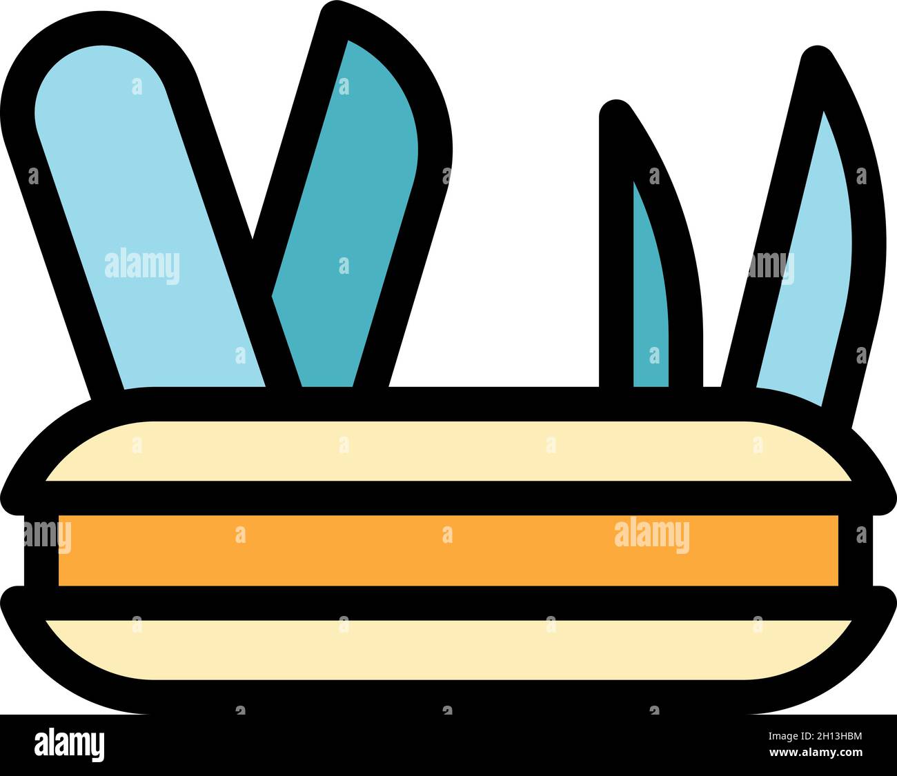 Multitool equipment icon. Outline Multitool equipment vector icon color ...