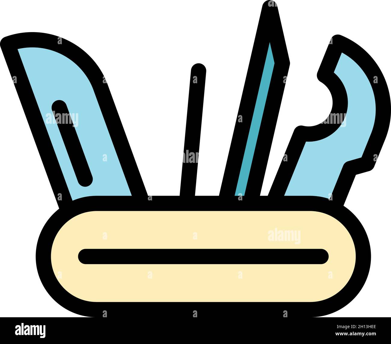 Multitool steel icon. Outline Multitool steel vector icon color flat ...