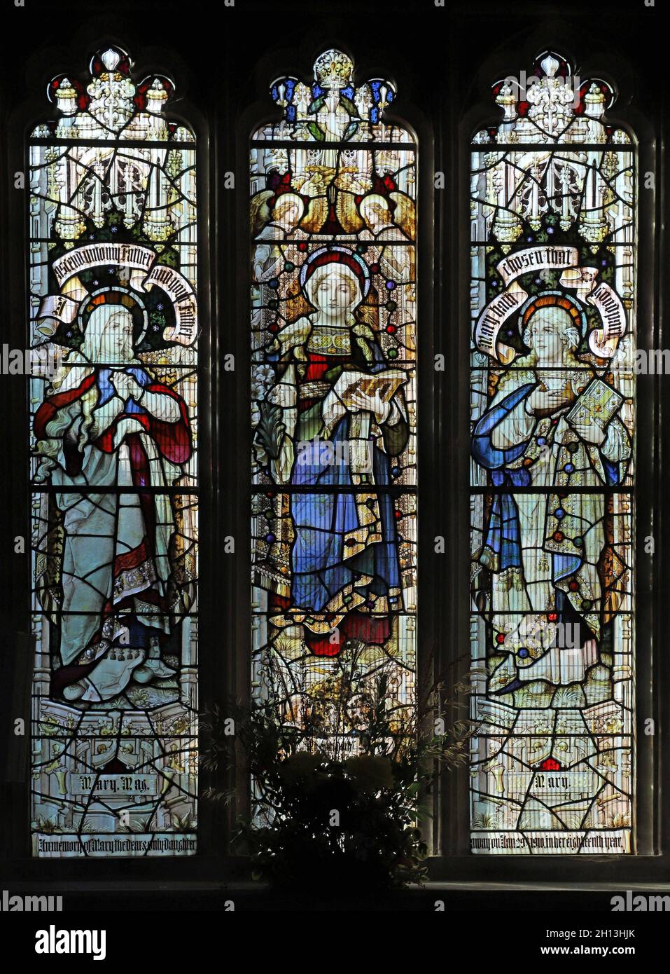 Staned glass window by Percy Bacon & Brothers depicting Mary Magdalene ...