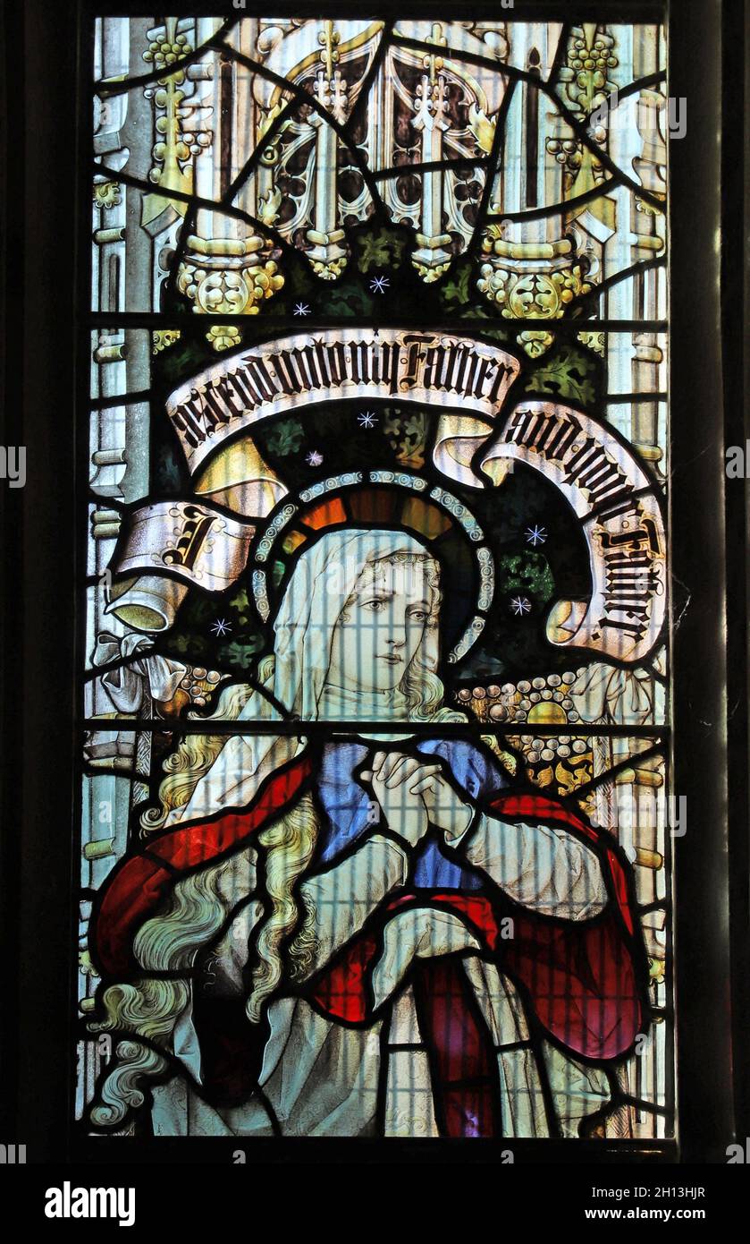 Staned glass window by Percy Bacon & Brothers depicting Mary Magdalene ...