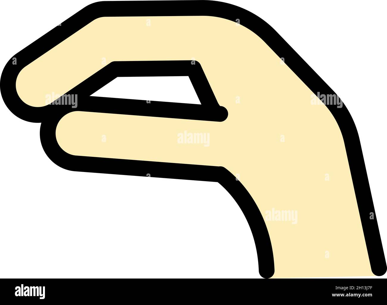 Hand gesture snake icon. Outline Hand gesture snake vector icon color ...