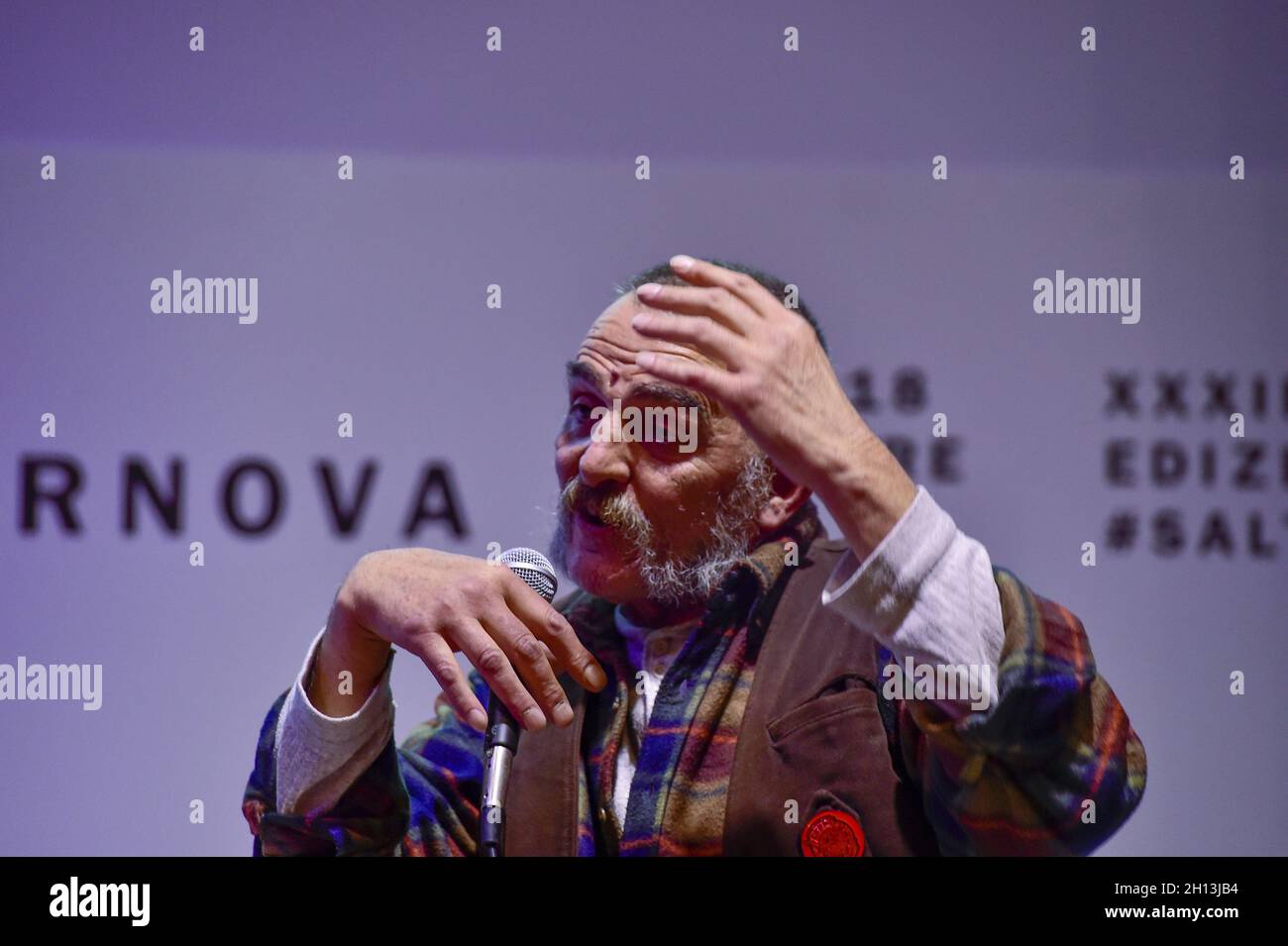 Turin, Italy. 15th Oct, 2021. Giovanni Lindo Ferretti, Franco Arminio ...