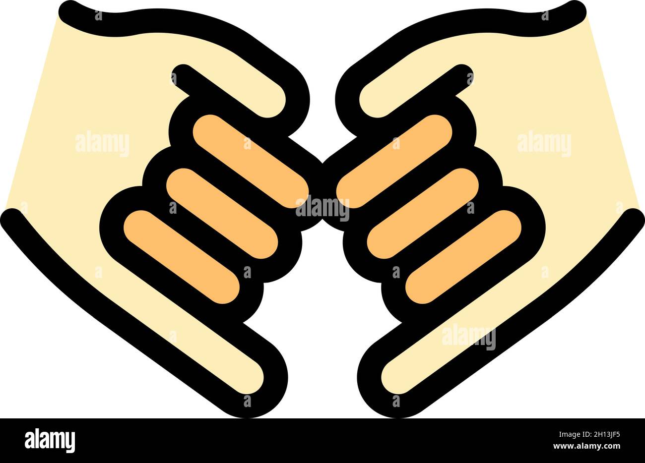 Hand gestures best friends icon. Outline Hand gestures best friends ...