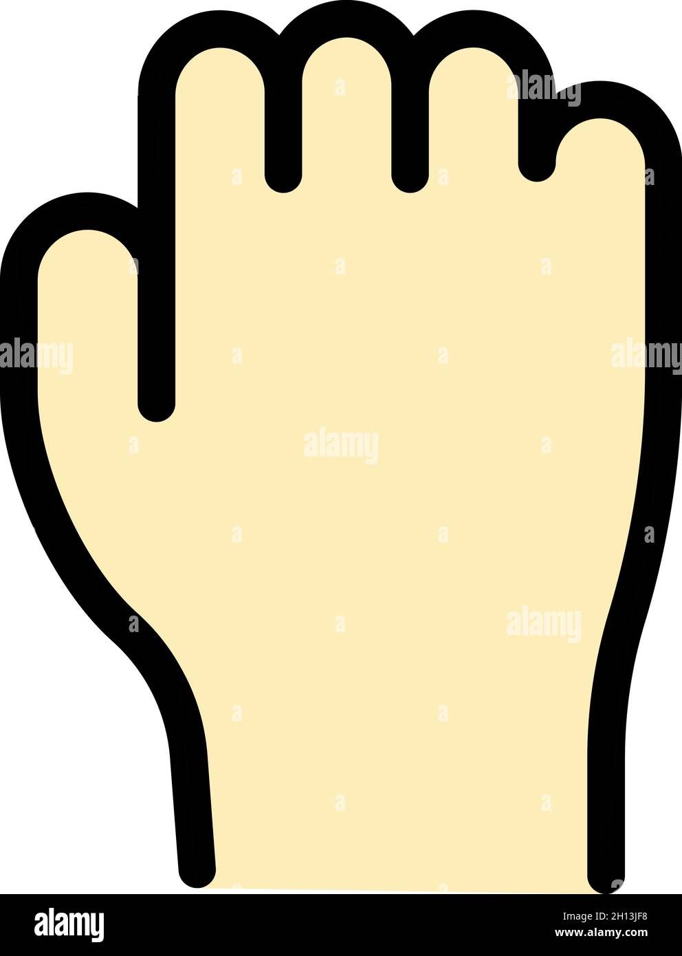 Hand gesture fist revolution icon. Outline Hand gesture fist revolution ...