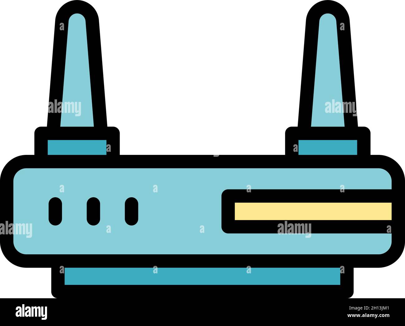 Wifi router interface icon. Outline Wifi router interface vector icon ...