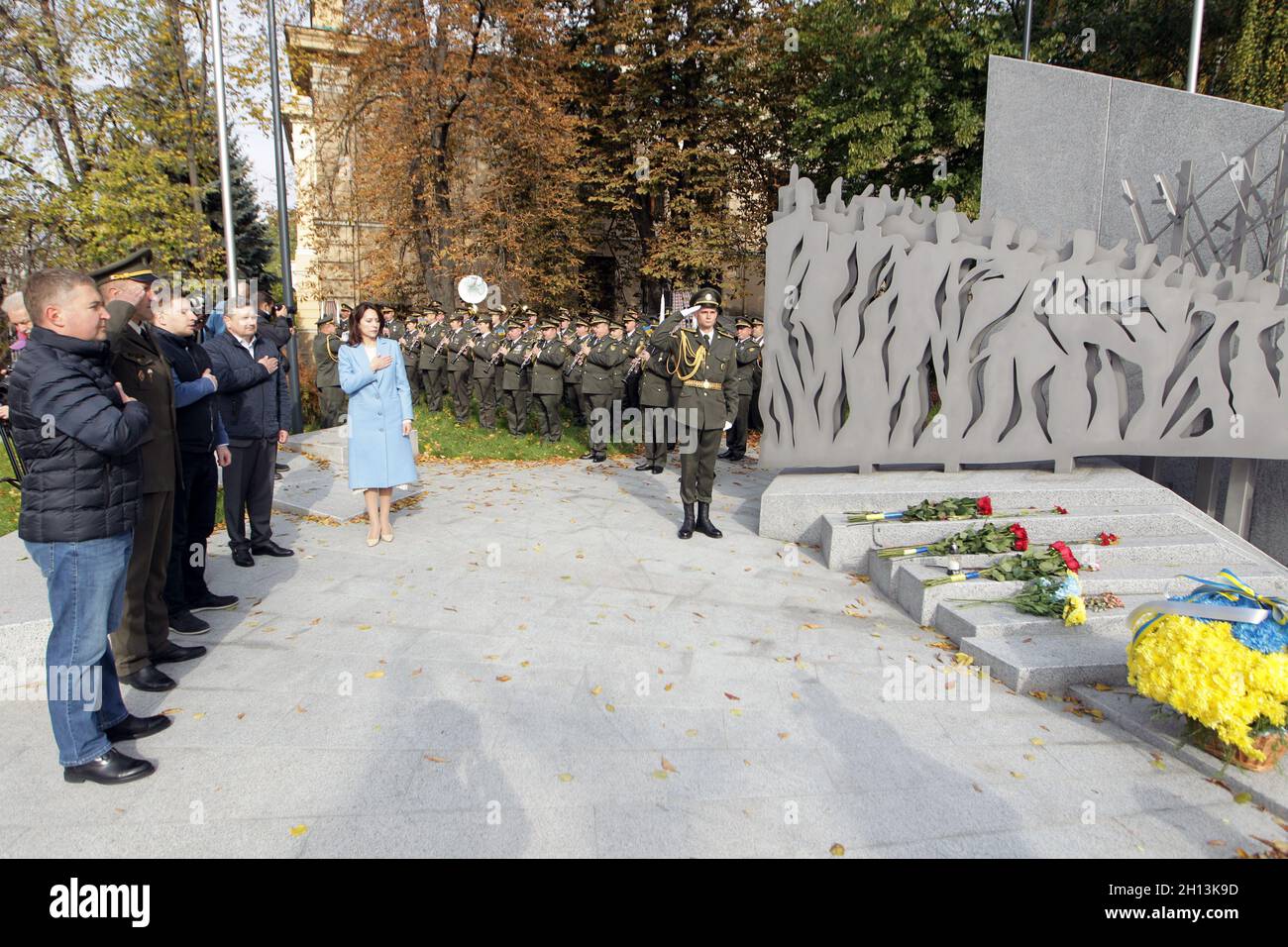 Non Exclusive: KYIV, UKRAINE - OCTOBER 14, 2021 - Participants of a ...