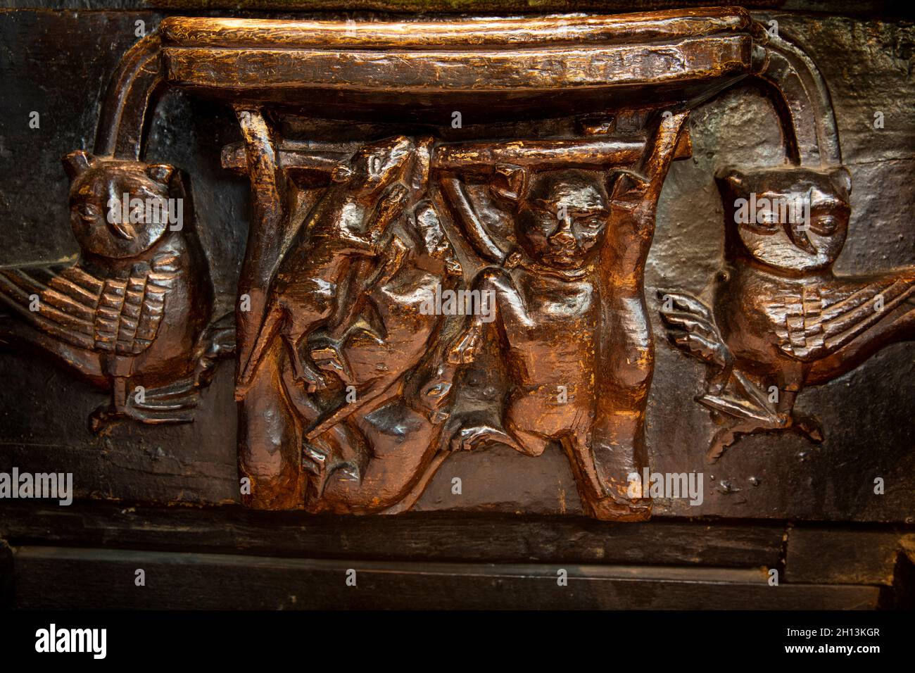 UK, England, Worcestershire, Great Malvern, Priory Church, Quire, C15th ...