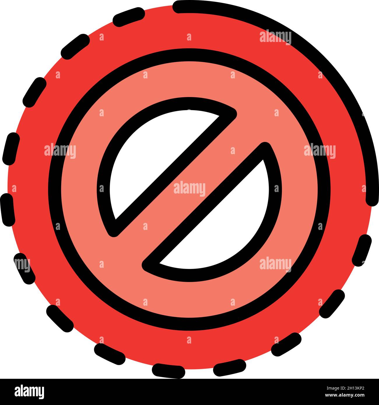 Rejection interface icon. Outline Rejection interface vector icon color ... Rejection interface icon. Outline Rejection interface vector icon color ...