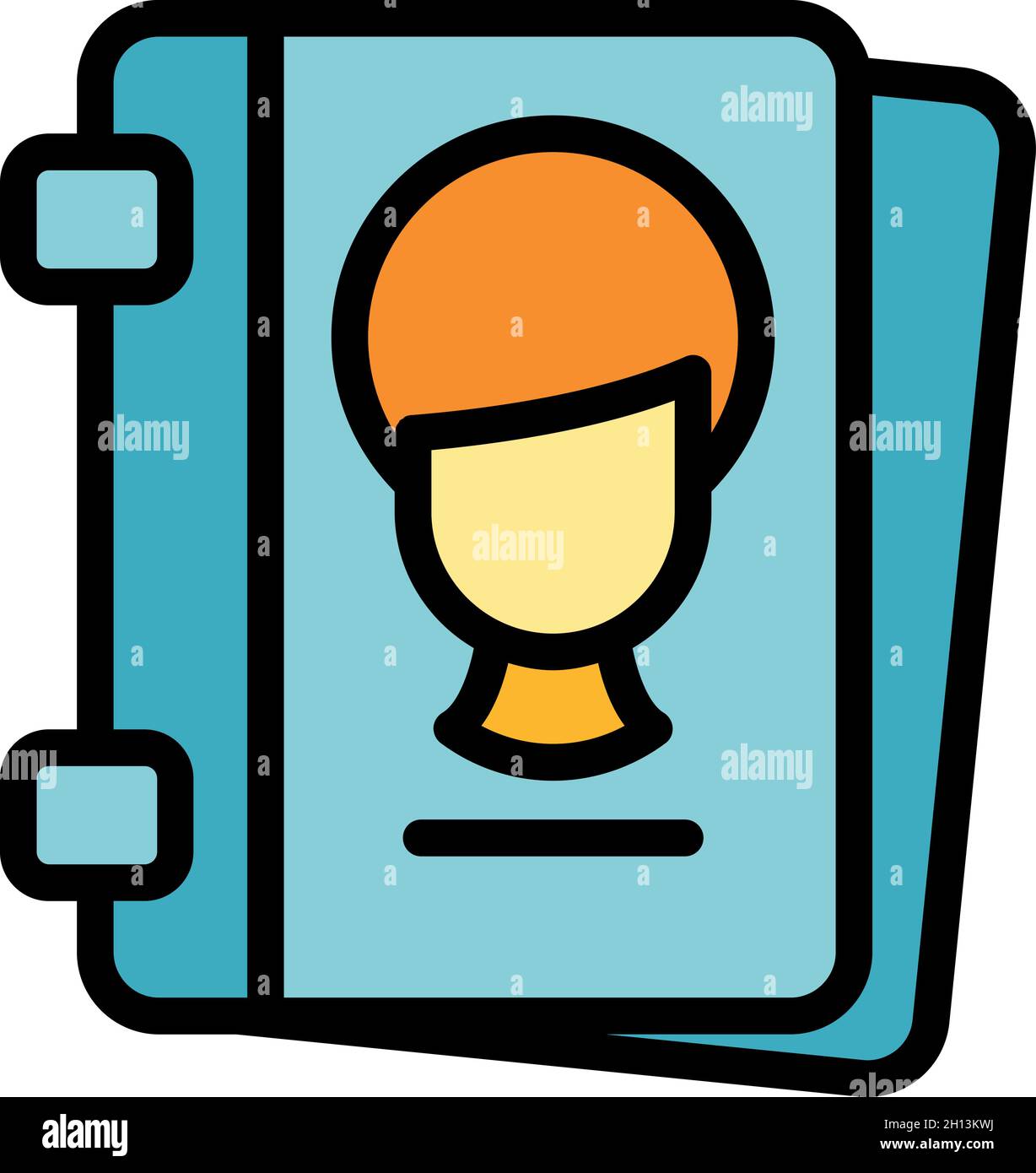 Card profile interface icon. Outline Card profile interface vector icon ...