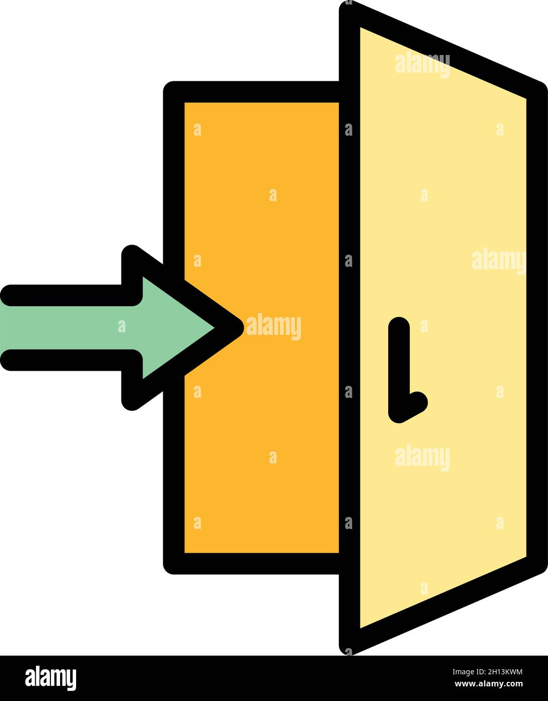Enter door interface icon. Outline Enter door interface vector icon ...