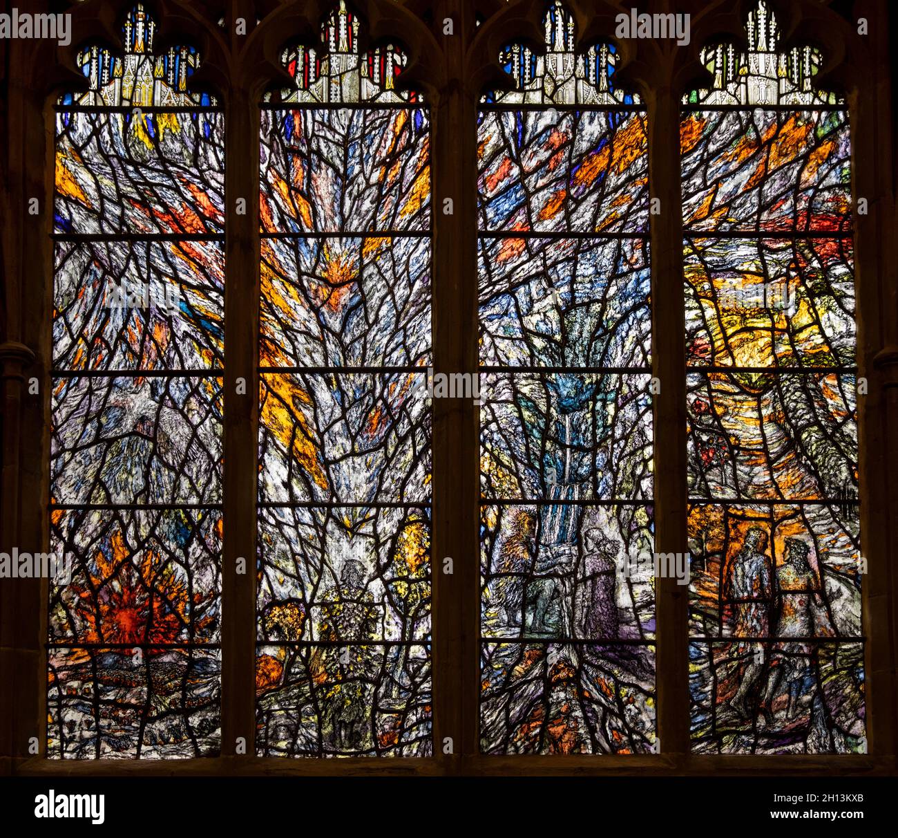 UK, England, Worcestershire, Great Malvern, Priory Church, Modern ...