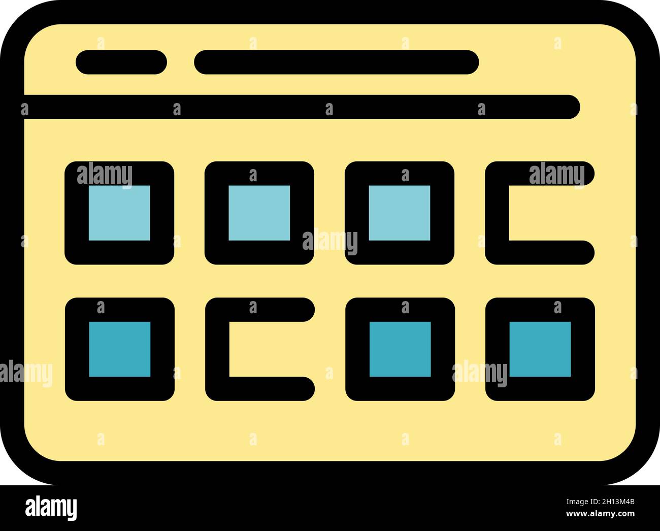 Story interface icon. Outline Story interface vector icon color flat ...