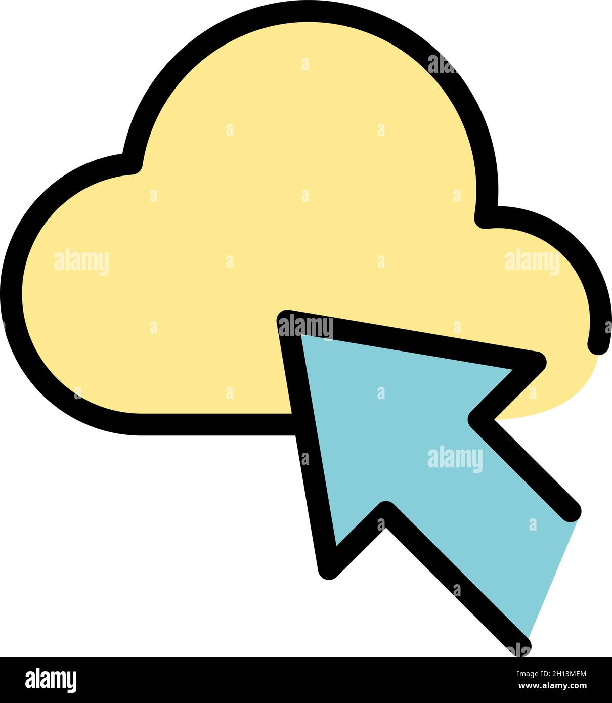 Data cloud interface icon. Outline Data cloud interface vector icon ...