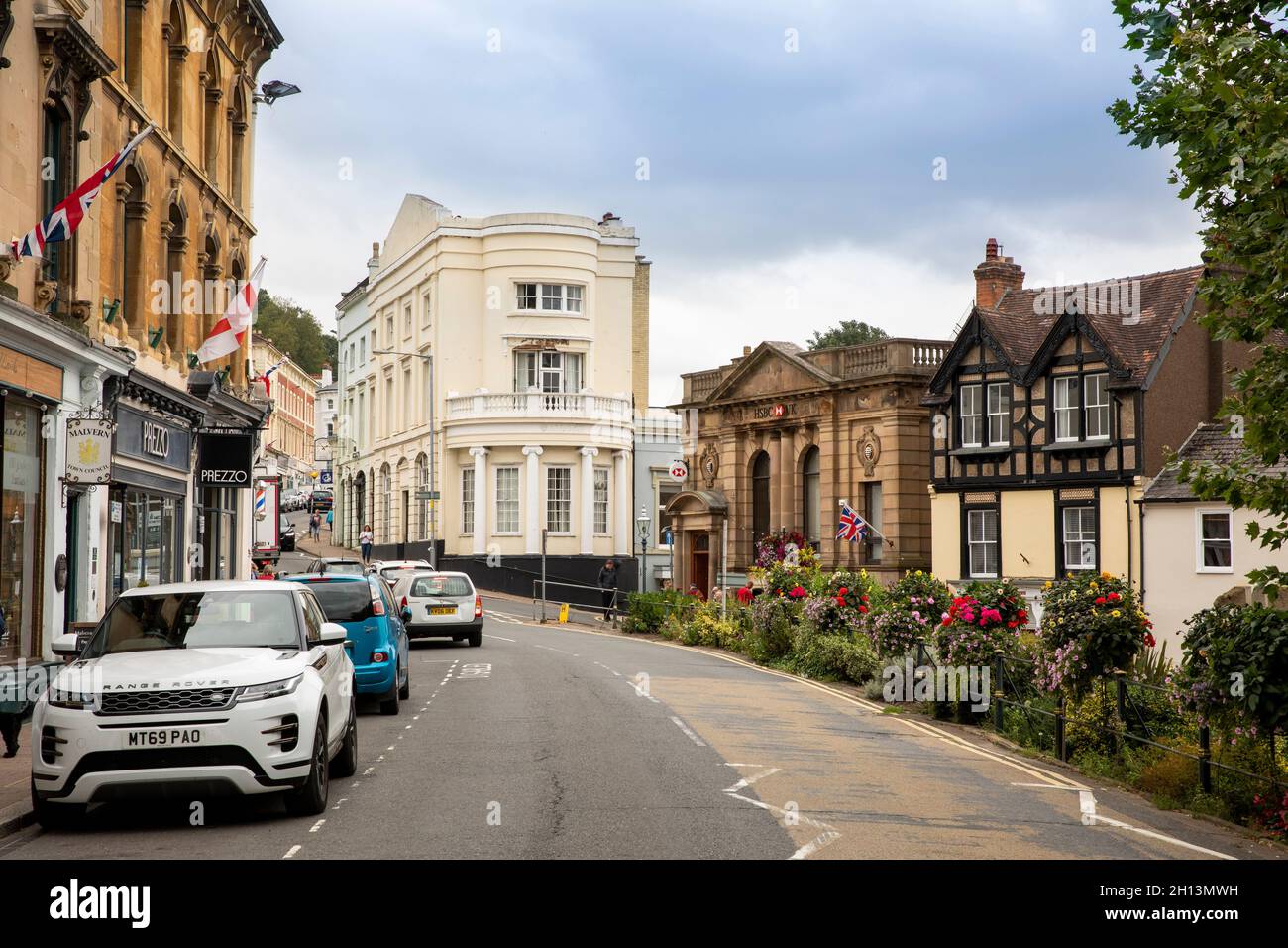 UK, England, Worcestershire, Great Malvern, Bellevue Terrace and ...