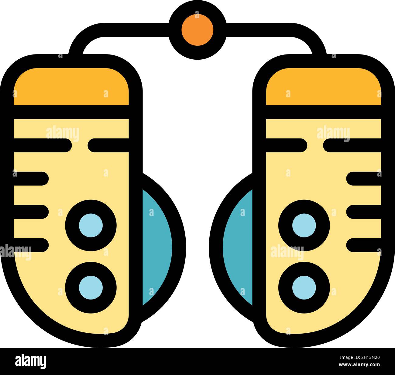 Optometry device icon. Outline Optometry device vector icon color flat ...