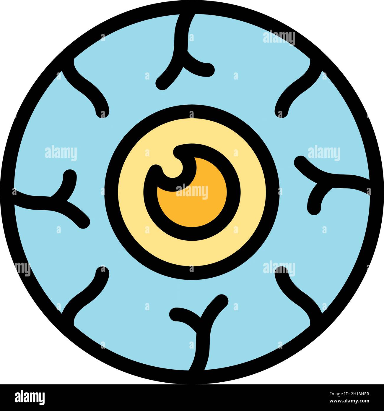 Eye tired surgery icon. Outline Eye tired surgery vector icon color ...