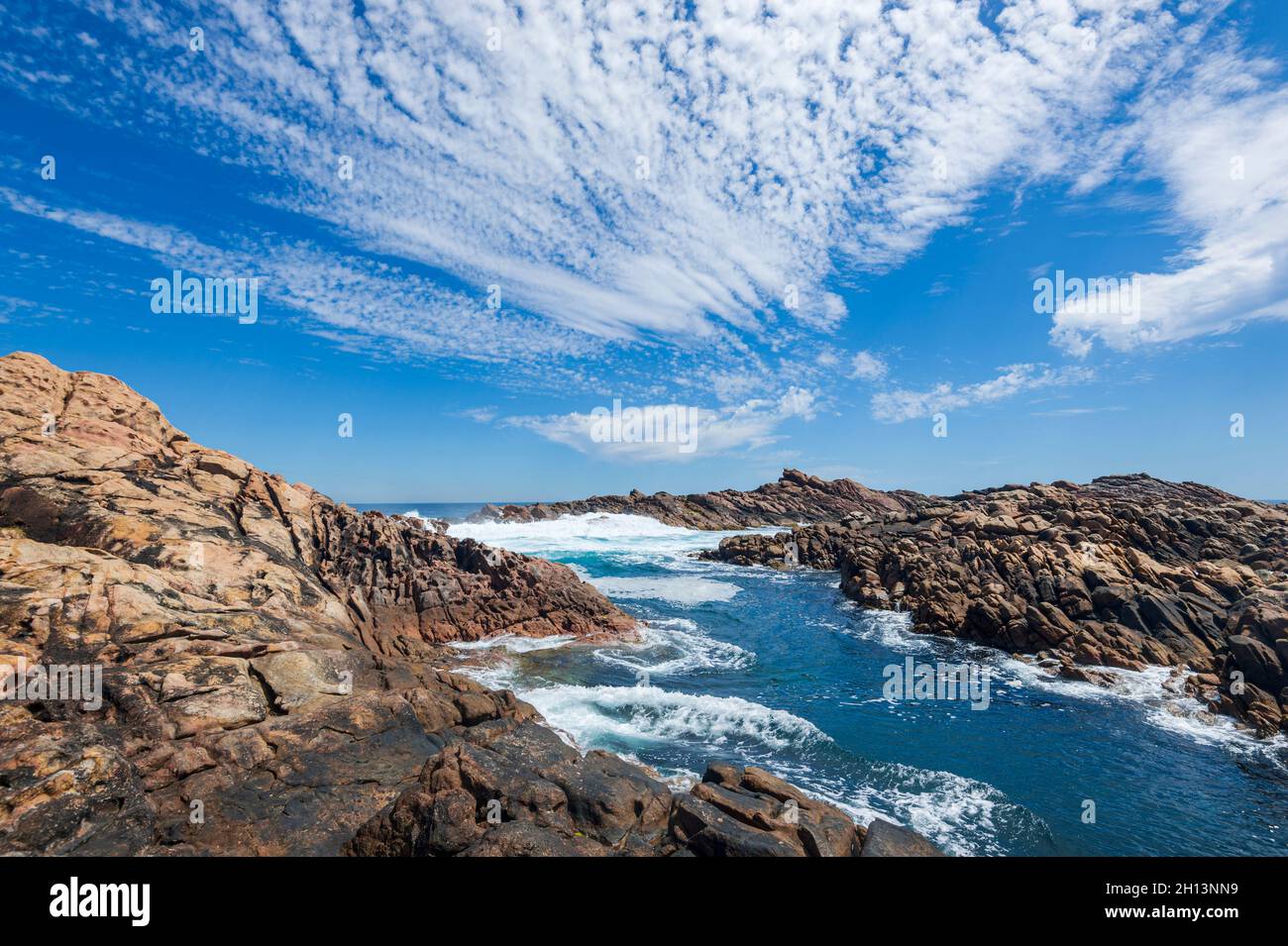 Dramatic view of the scenic rocky coastline at Canal Rocks, a popular ...
