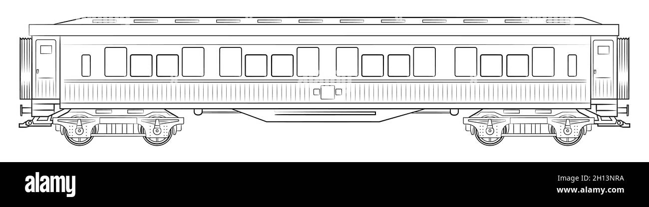 Vintage style railroad car illustration Stock Vector Image & Art - Alamy