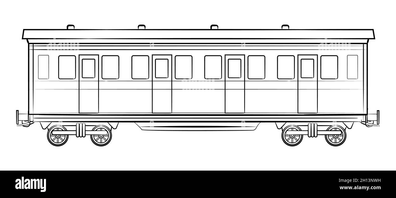 Vintage style railroad car illustration Stock Vector Image & Art - Alamy