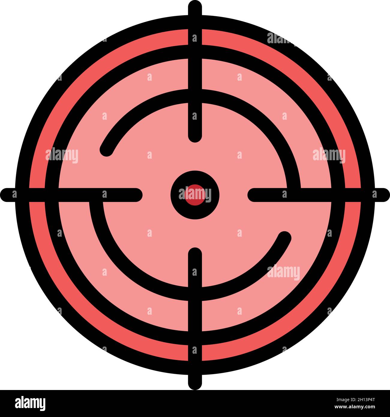 Circular scope sight icon. Outline circular scope sight vector icon ...