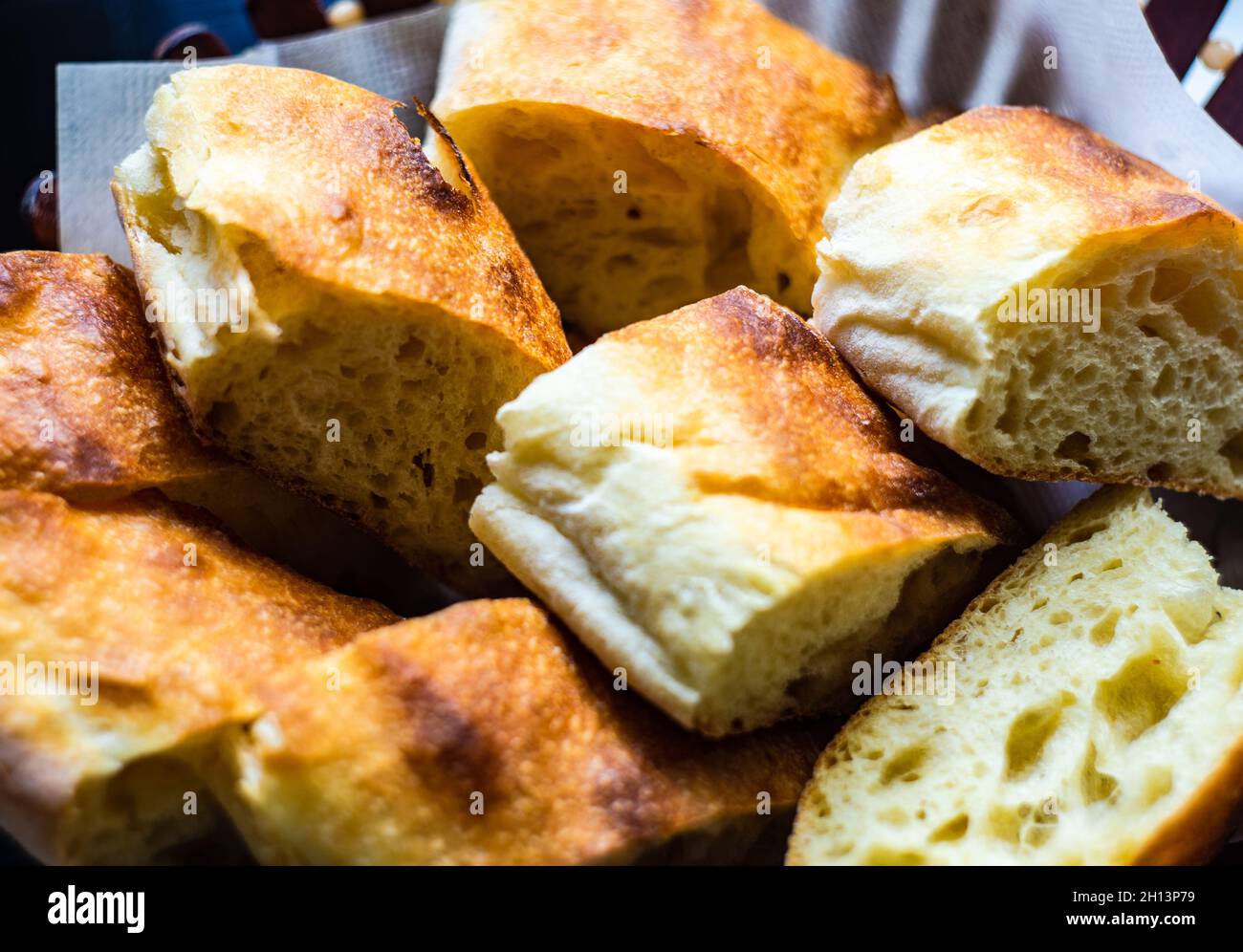 Slices of traditional georgian bread known as a puri Stock Photo - Alamy