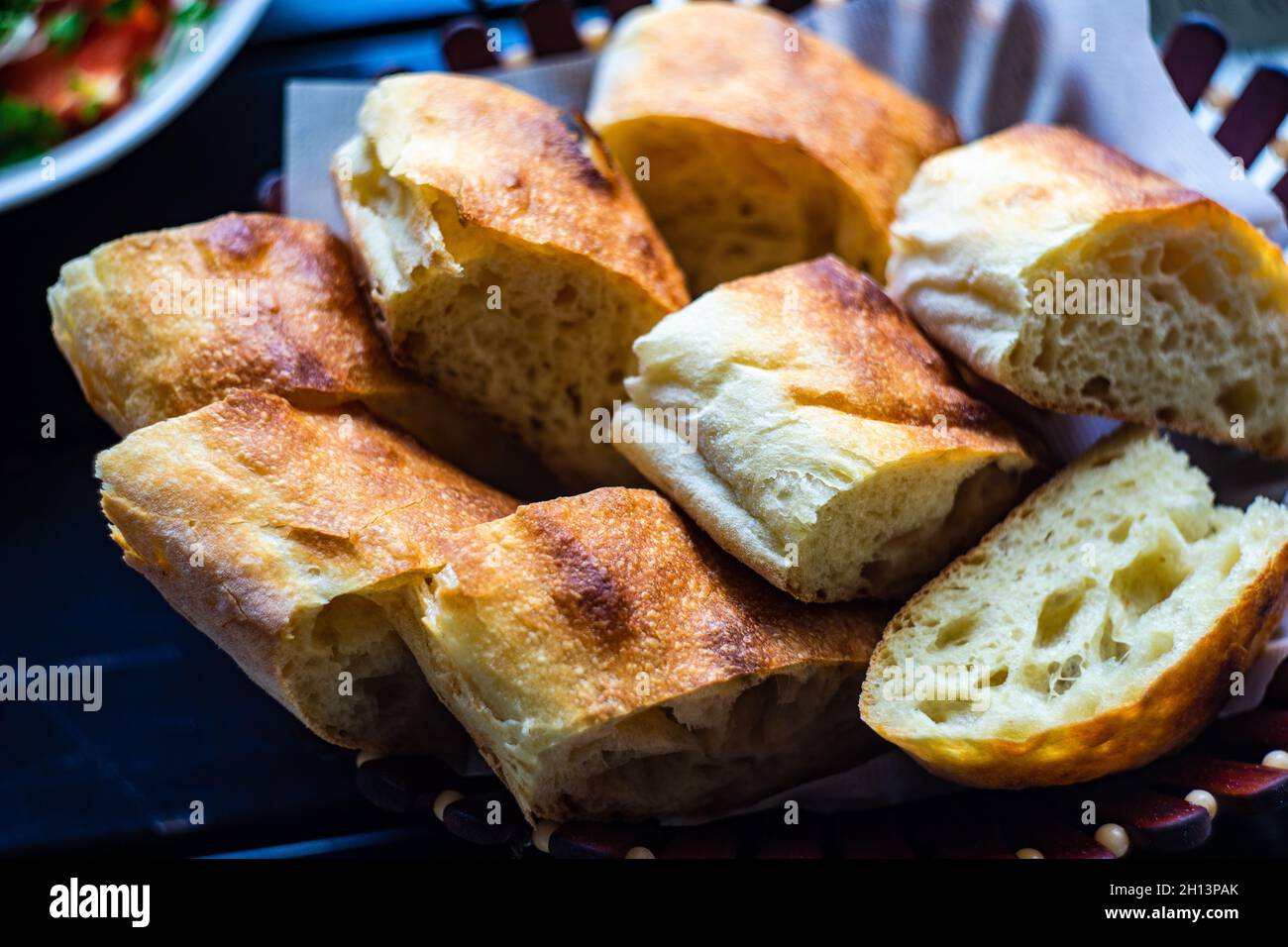 Slices of traditional georgian bread known as a puri Stock Photo - Alamy