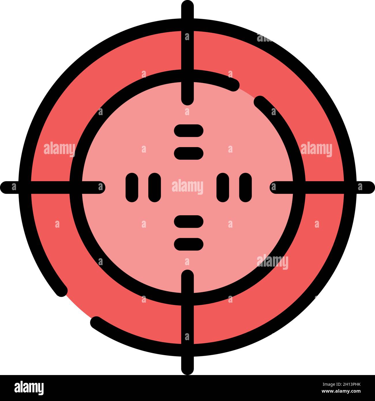 Optical reticle sight icon. Outline optical reticle sight vector icon ...