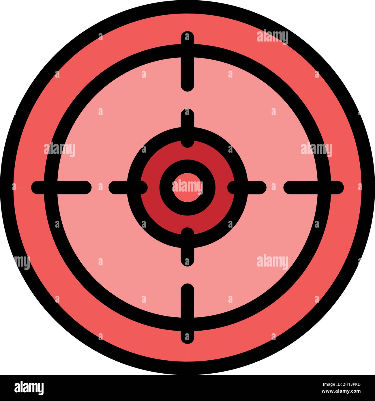 Optic scope sight icon. Outline optic scope sight vector icon color ...