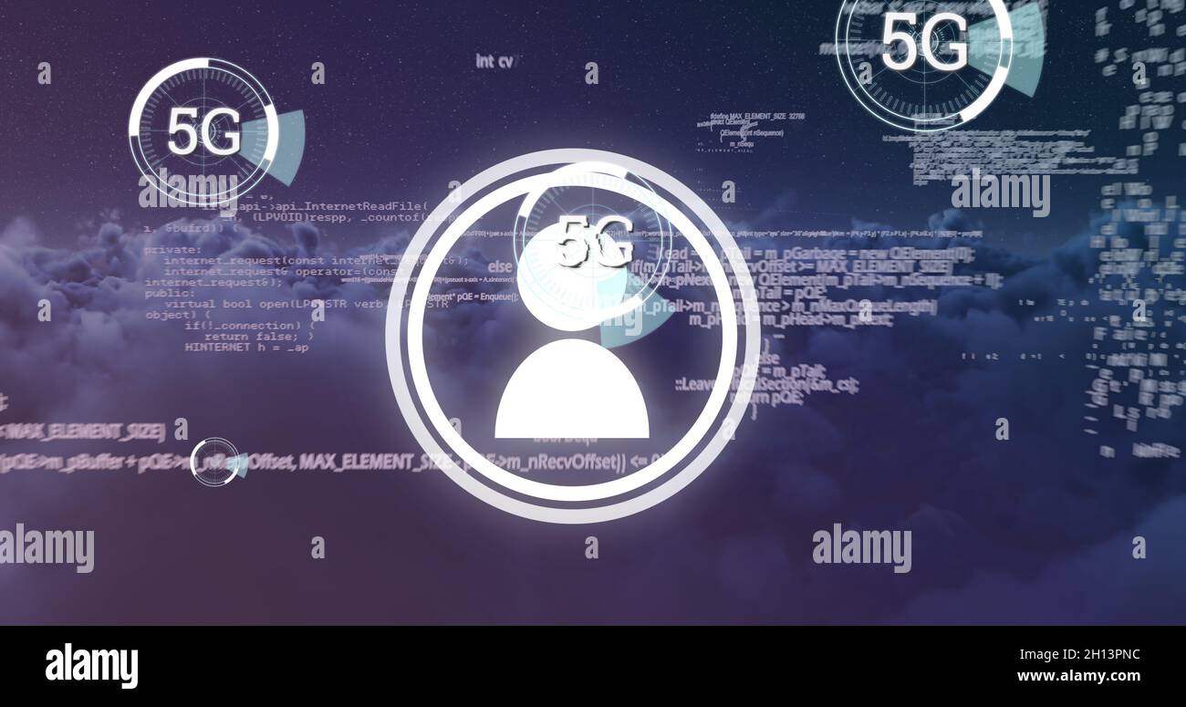 Digitally connected in 5g network 4k Stock Photo - Alamy