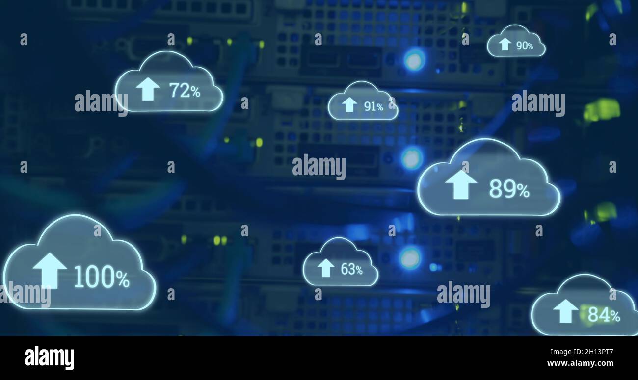Upload progress clouds 4k Stock Photo - Alamy