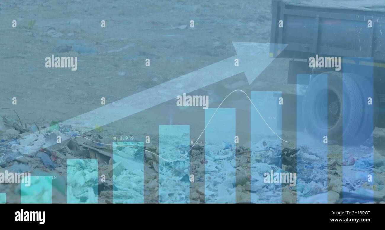 Image of financial data processing over a garbage dump Stock Photo - Alamy