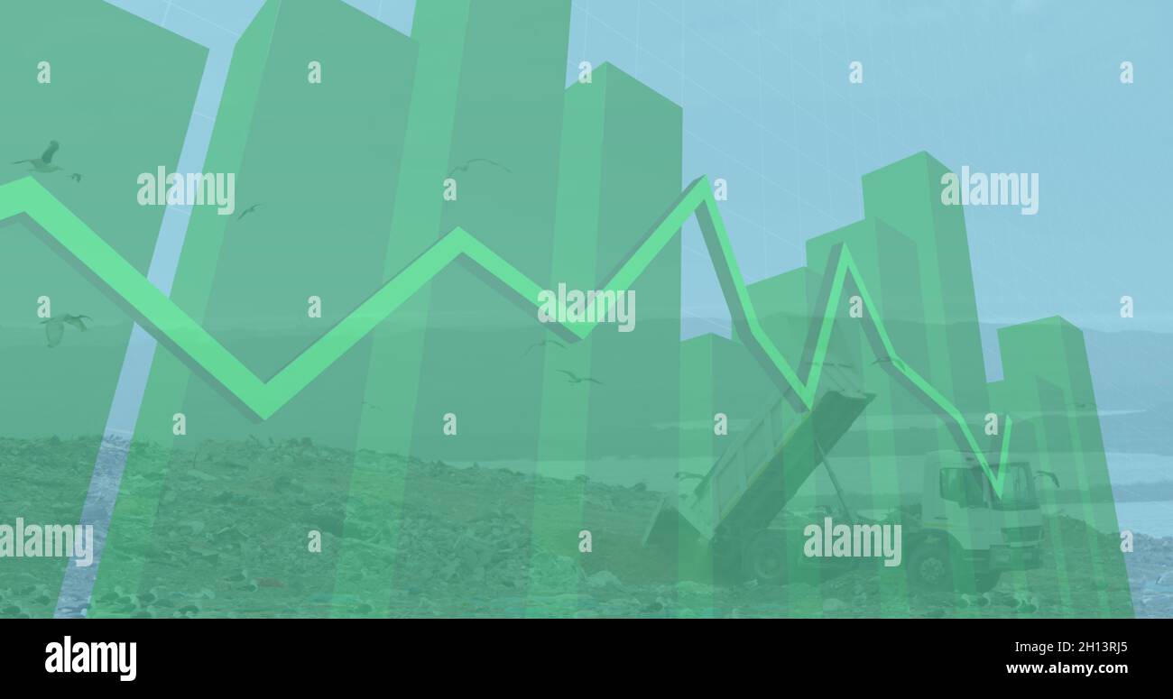 Image of financial data processing over a garbage dump Stock Photo - Alamy