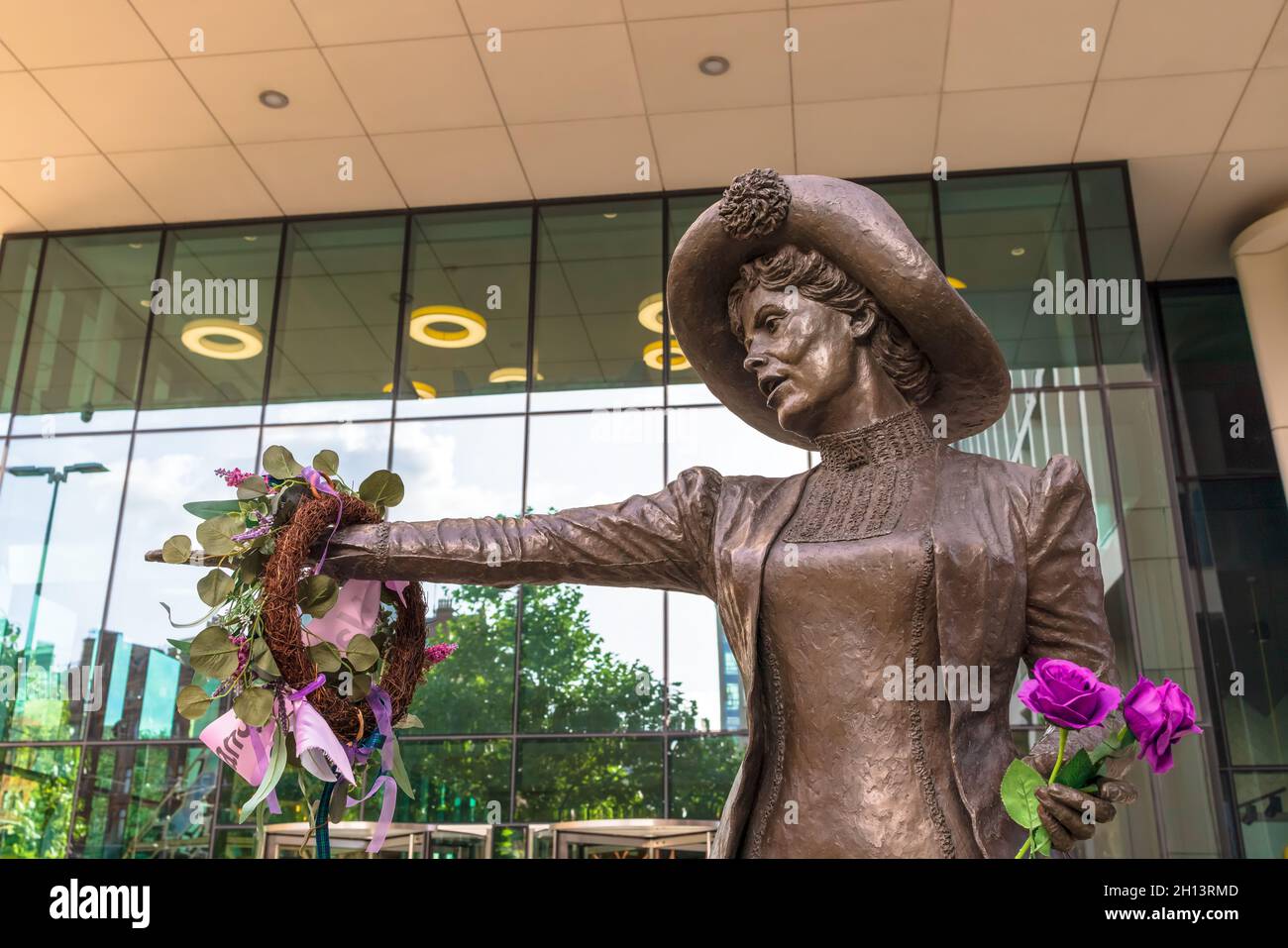 The bronze statue of Emmeline Pankhurst in Manchester, British ...