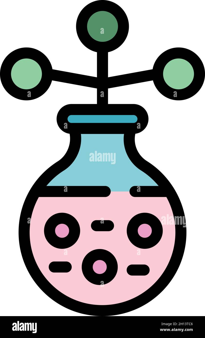 Chemical pot icon. Outline Chemical pot vector icon color flat isolated ... Chemical pot icon. Outline Chemical pot vector icon color flat isolated ...