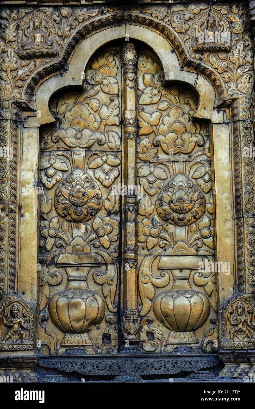 Detail of the Changu Narayan Temple considered the oldest temple in ...