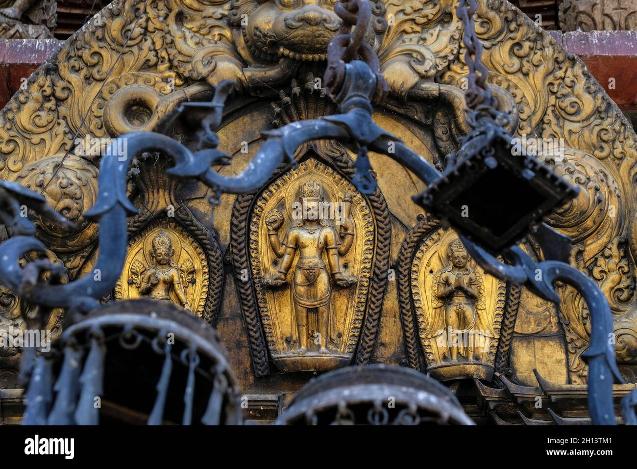 Detail of the Changu Narayan Temple considered the oldest temple in ...