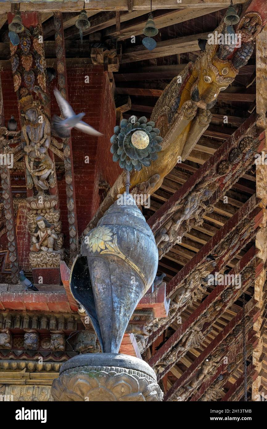Detail of the Changu Narayan Temple considered the oldest temple in ...