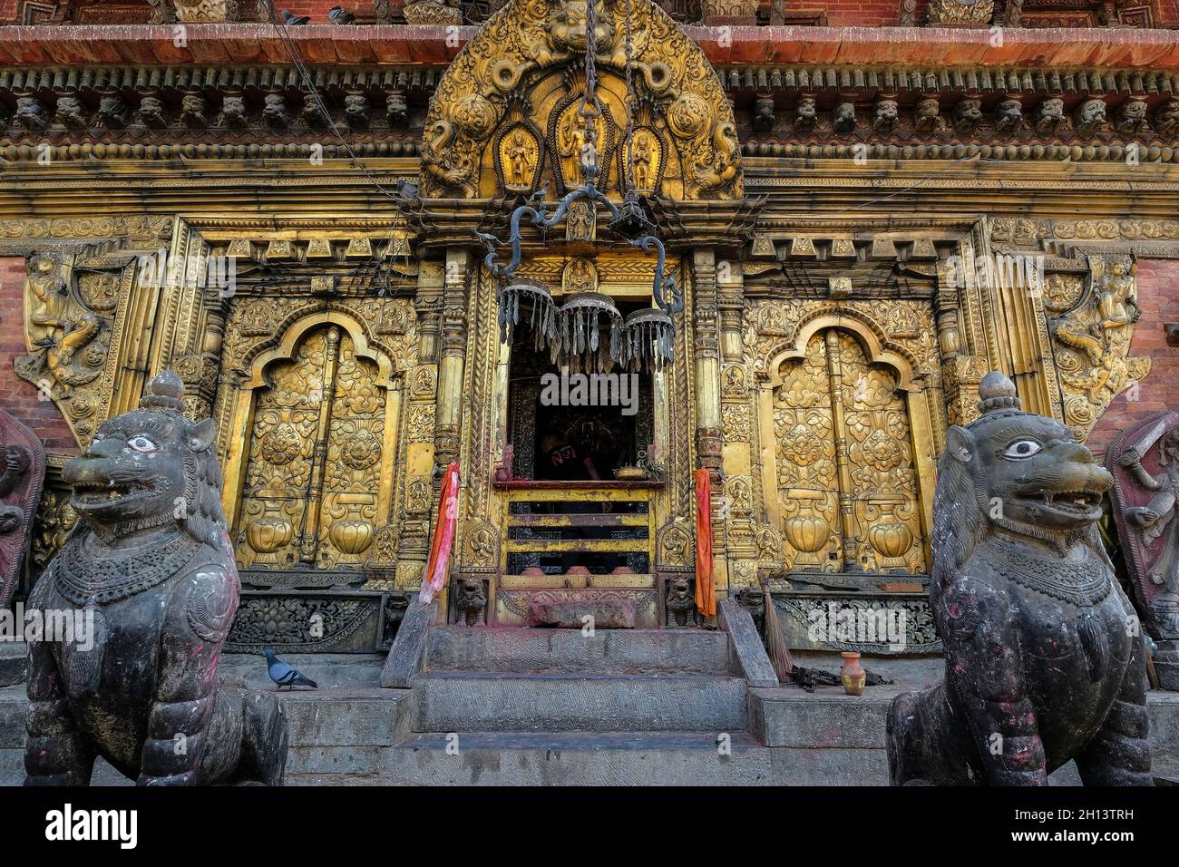 Detail of the Changu Narayan Temple considered the oldest temple in ...
