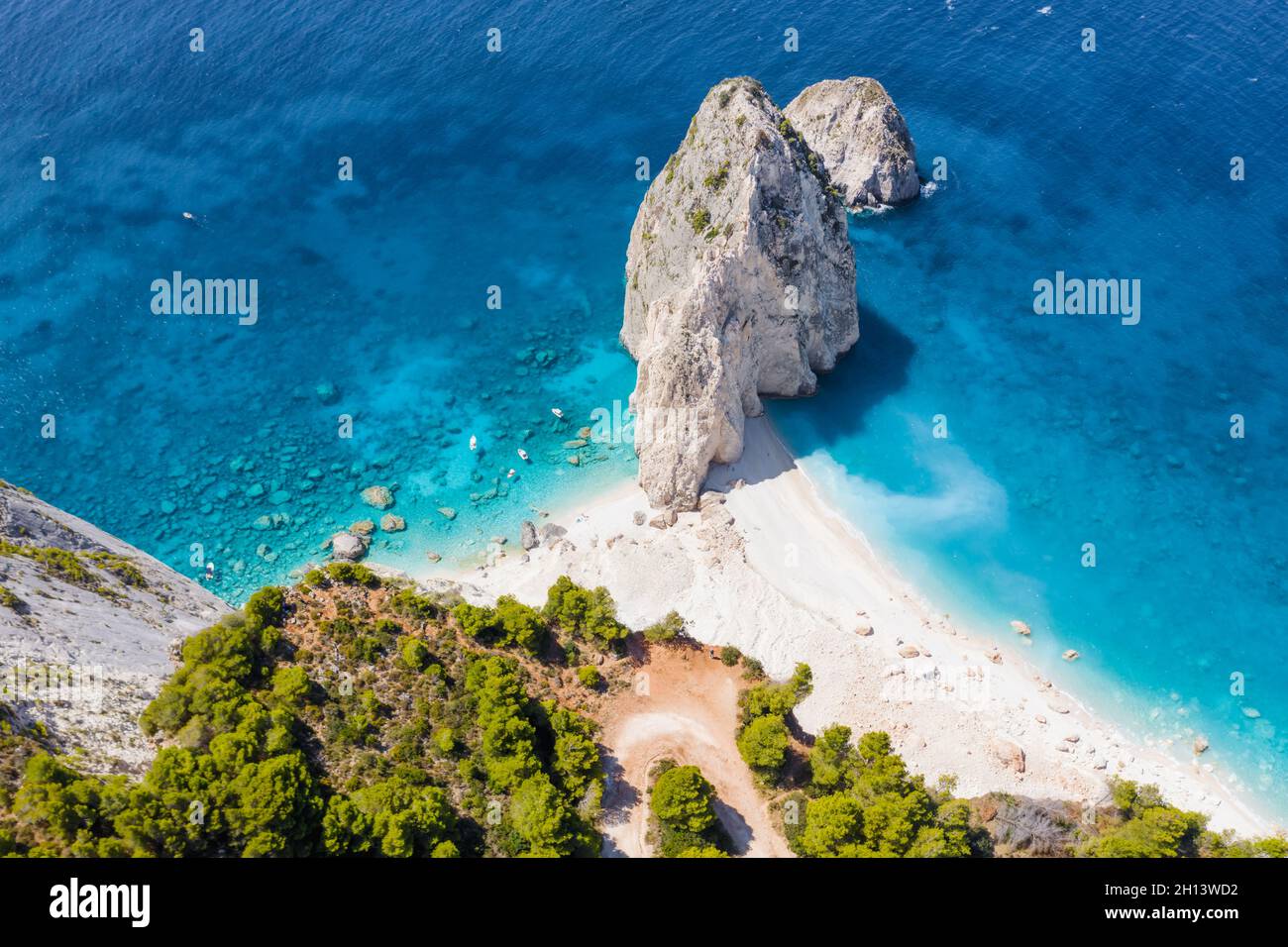 Aerial view of mizithres cliff rock in zakynthos ionian island hi-res ...