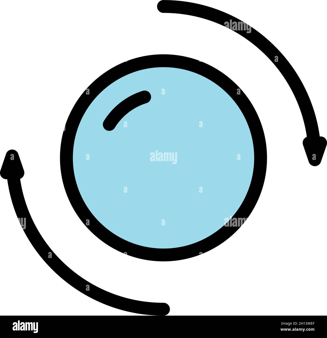 Perpetual motion circle icon. Outline Perpetual motion circle vector ...